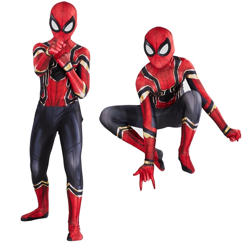 ผู้ใหญ่เด็กเครื่องแต่งกายสไปเดอร์แมนชุดเสื้อผ้า Zentai Cosplay Iron ซู