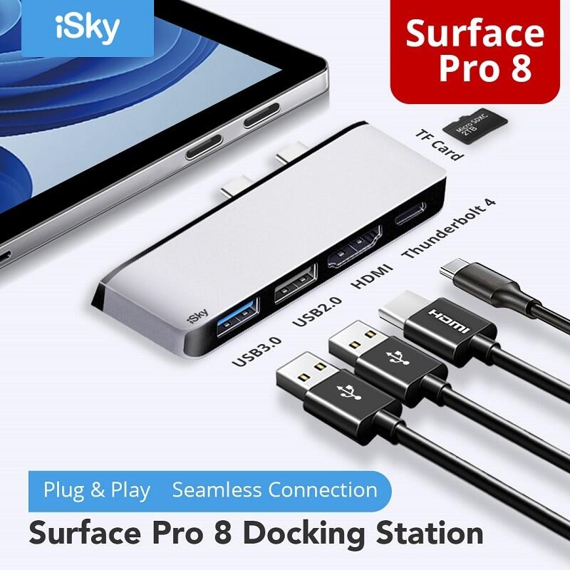 Isky สำหรับ Microsoft Surface Pro8 Adapter Pro 8 Surface Dock Station ...
