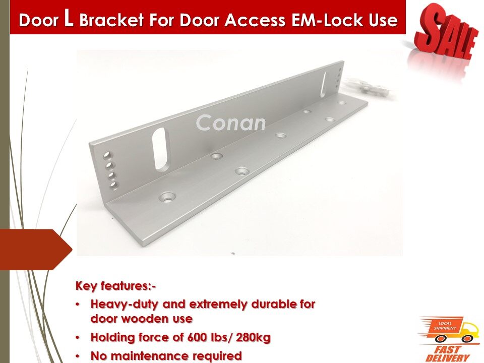 Door L Bracket For Door Access EM-Lock Use | Lazada