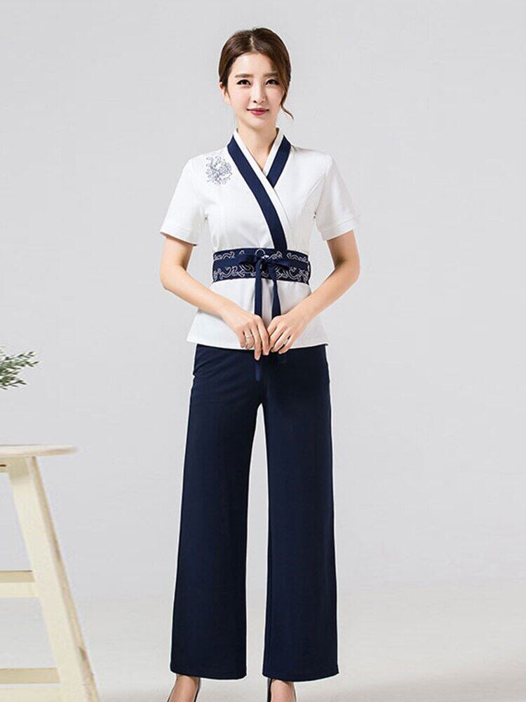 New Beautician Overalls Working Hotel Club Spa Foot Bath Slim Suit ...