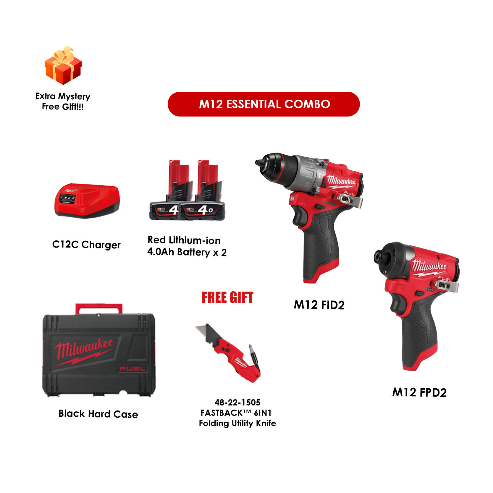 MILWAUKEE Combo Collection M12 Combo M18 Combo Essential Combo ...