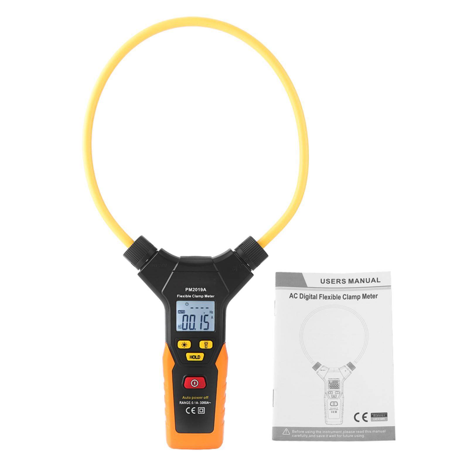 PEAKMETER PM2019APM2019S Handheld Digital Flexible Clamp Meter 3000A AC ...