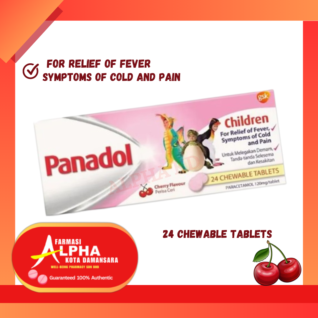Panadol Chewable (Children) 24's Cherry Flavour | Lazada