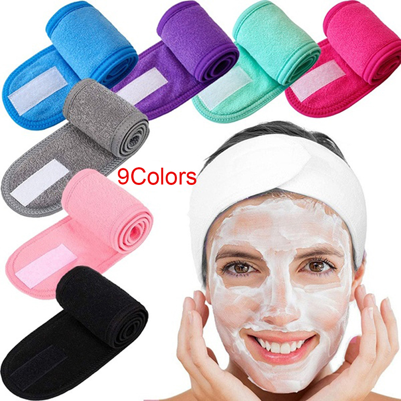Superfine Fiber Hair Band แต่งหน้าฝักบัวโยคะกีฬาผ้าเช็ดตัวยืดหยุ่นได้ ...
