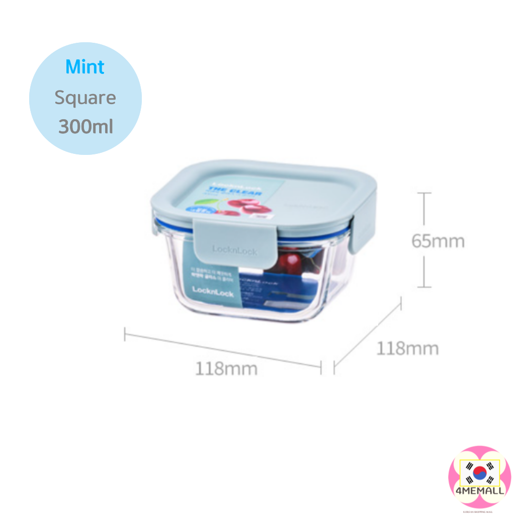 LocknLock THE CLEAR Safe Glass Airtight Container Food Container Food ...