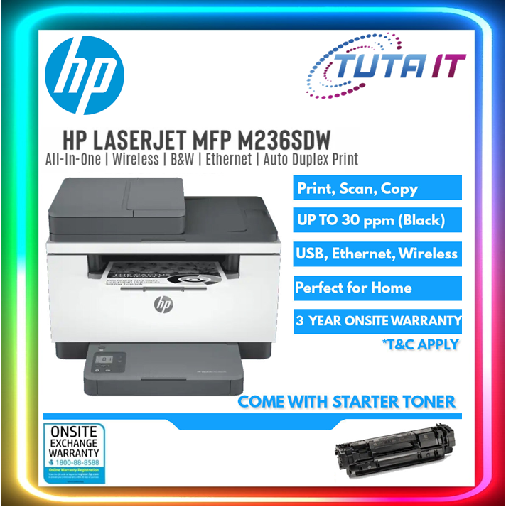 Ready stock]HP LaserJet MFP M236dw Printer(9YF95A) /HP Laserjet MFP ...