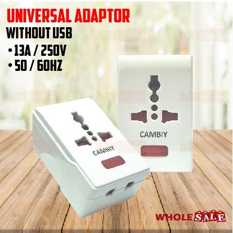 Universal Socket 3 Pin Plug Adaptor Travel Adapter Multi Switch ...