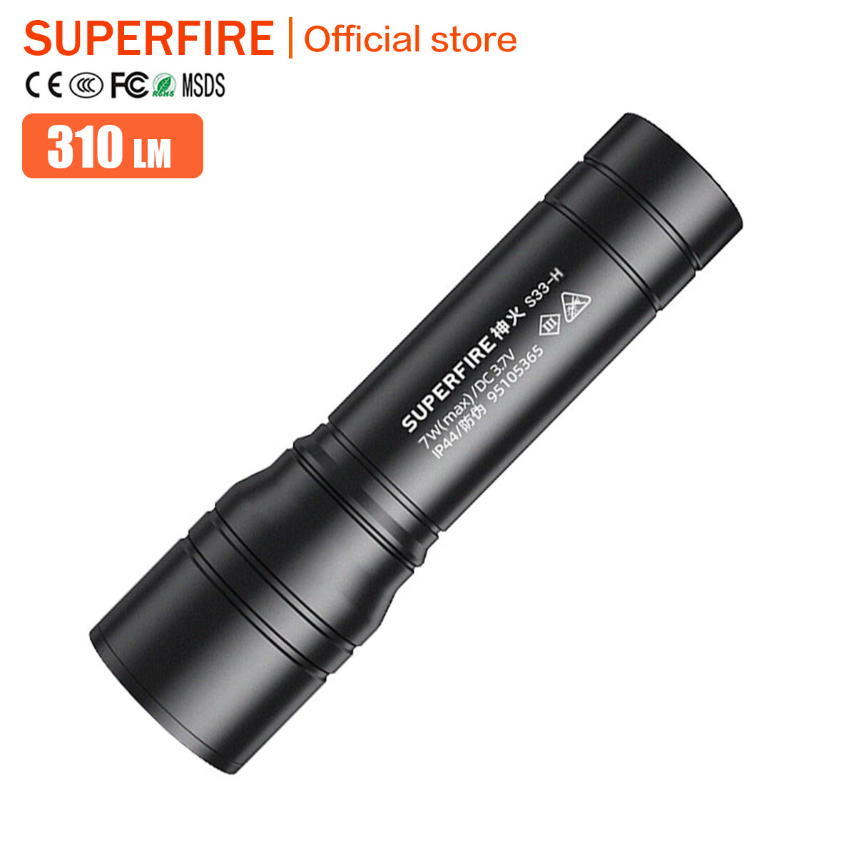Supfire S33 -H Ultra Strong Light Flashlight USB Charging Ultra Bright ...