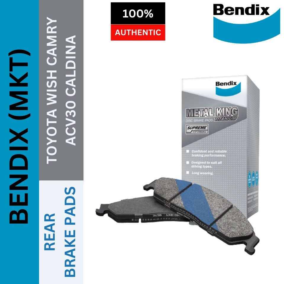 BENDIX METAL KING TITANIUM REAR PAD for TOYOTA WISH CAMRY ACV30 CALDINA ...
