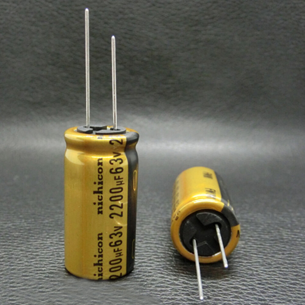 Nichicon FW 63V/2200UF 18X35.5มม. พิทช์7.5มม. 85 ℃ 2200Uf 63V ไข้ HIFI ...