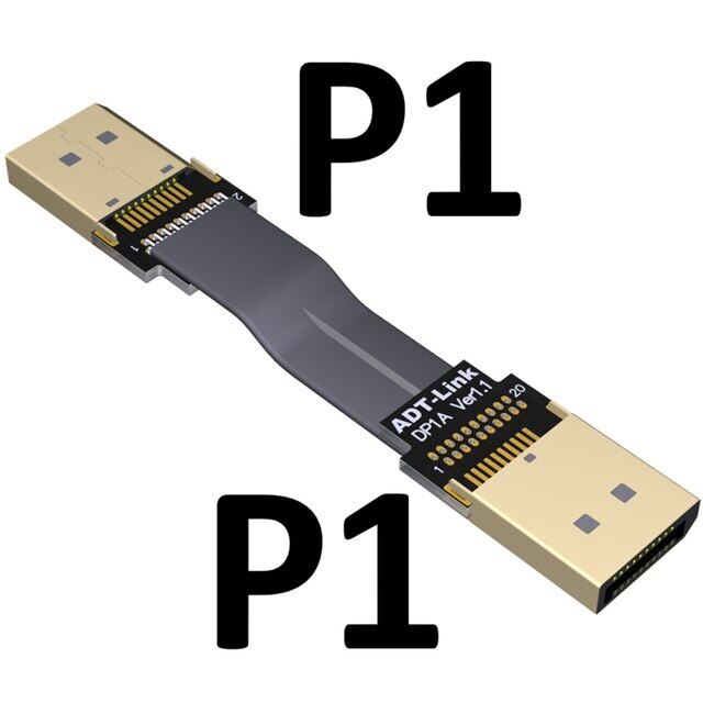 ADT DisplayPort-Compatible 1.2 Cable Angled 8K 4K HDR 165Hz 60Hz ...