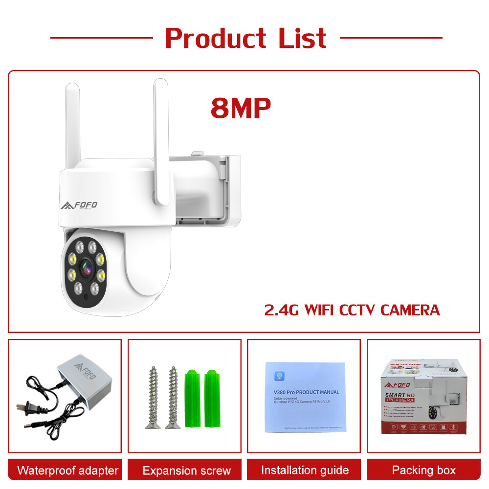 FOFO CCTV Camera for house 8MP Full HD Cctv camera wifi 360 wireless ...
