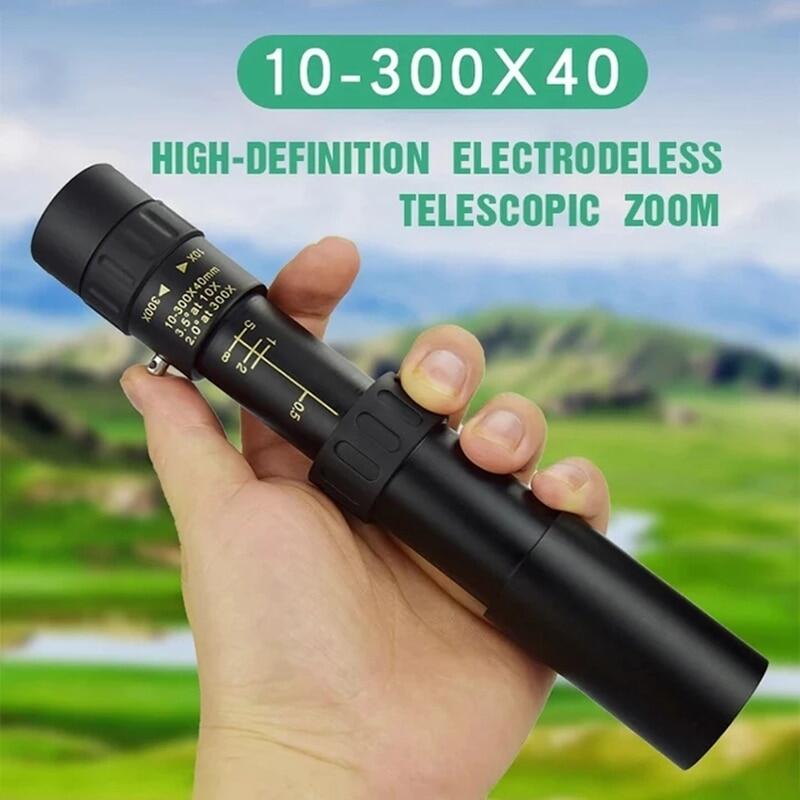 4K10-300X40mm Super Zoom Monocular Telescope Binoculars BAK4-Prism Body ...