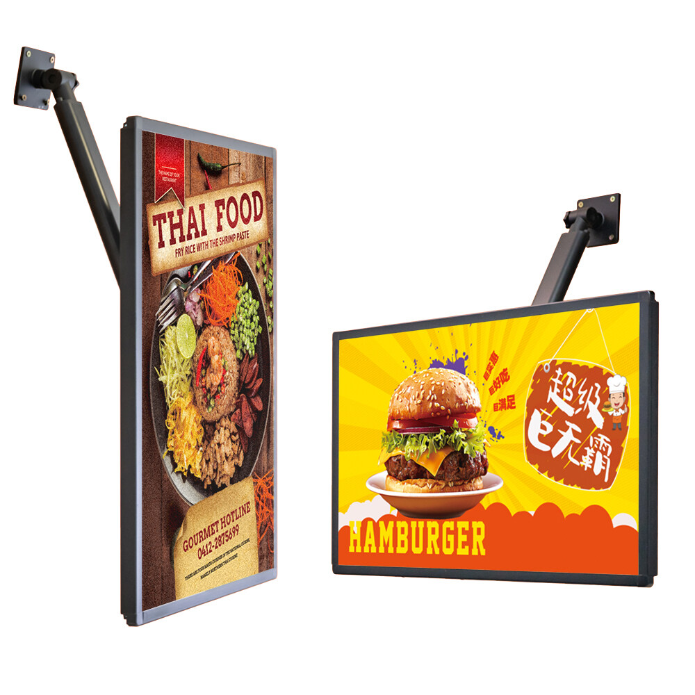 hanging sign board backlit decorative wall panel led food truck menu ...