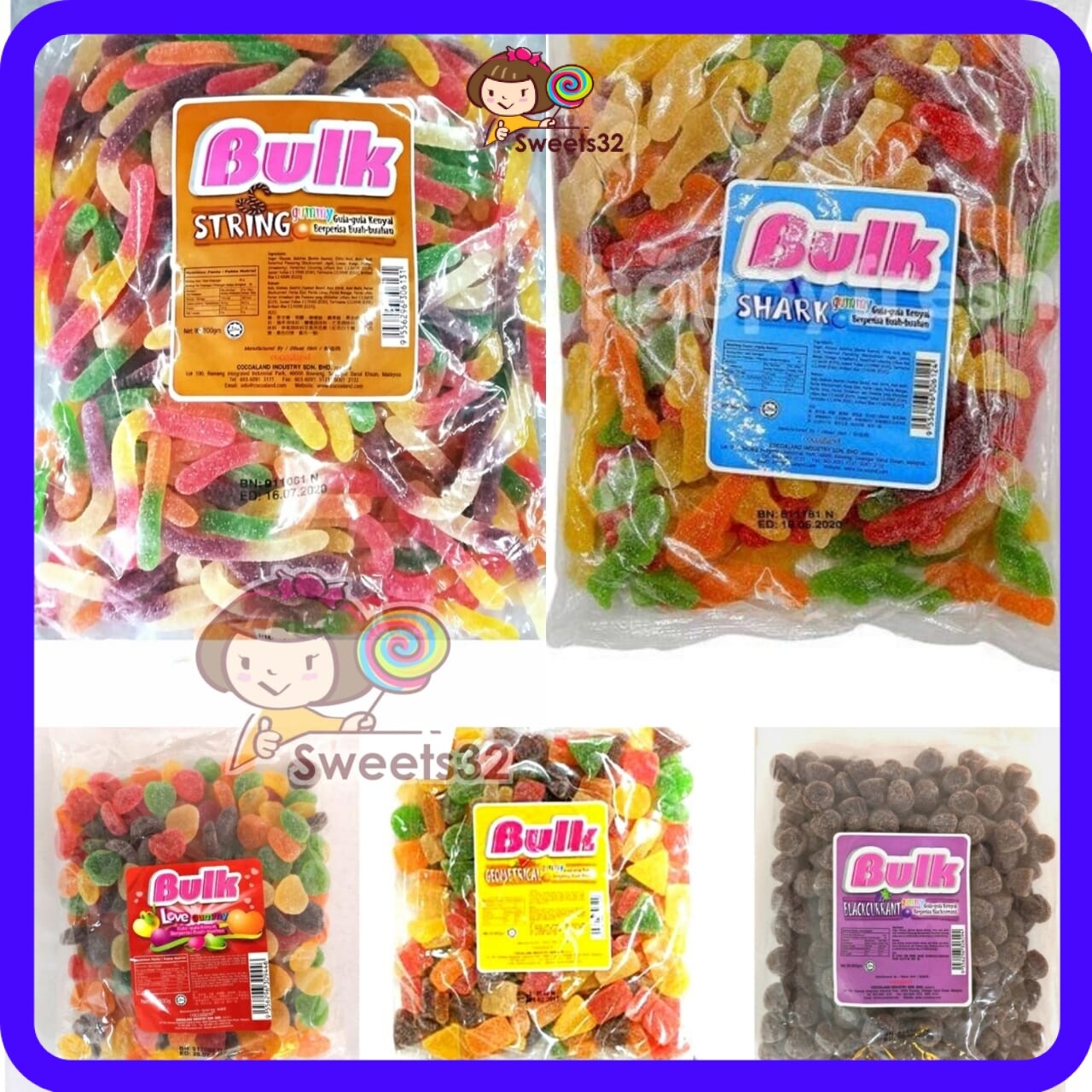 Bulk Gummy String / Shark / Love / Blackcurrant / Geometrical Soft ...
