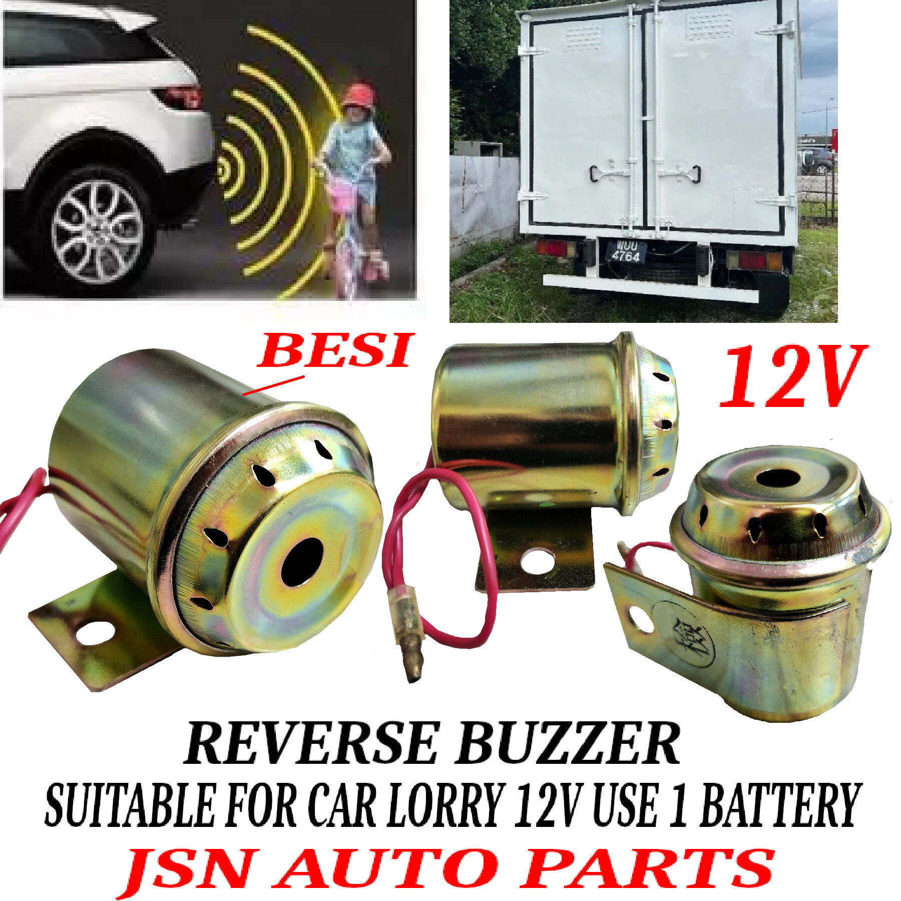 REVERSE BUZZER REVERSE HORN FOR 12V LORRY CAR FULL STEEL BESI | Lazada