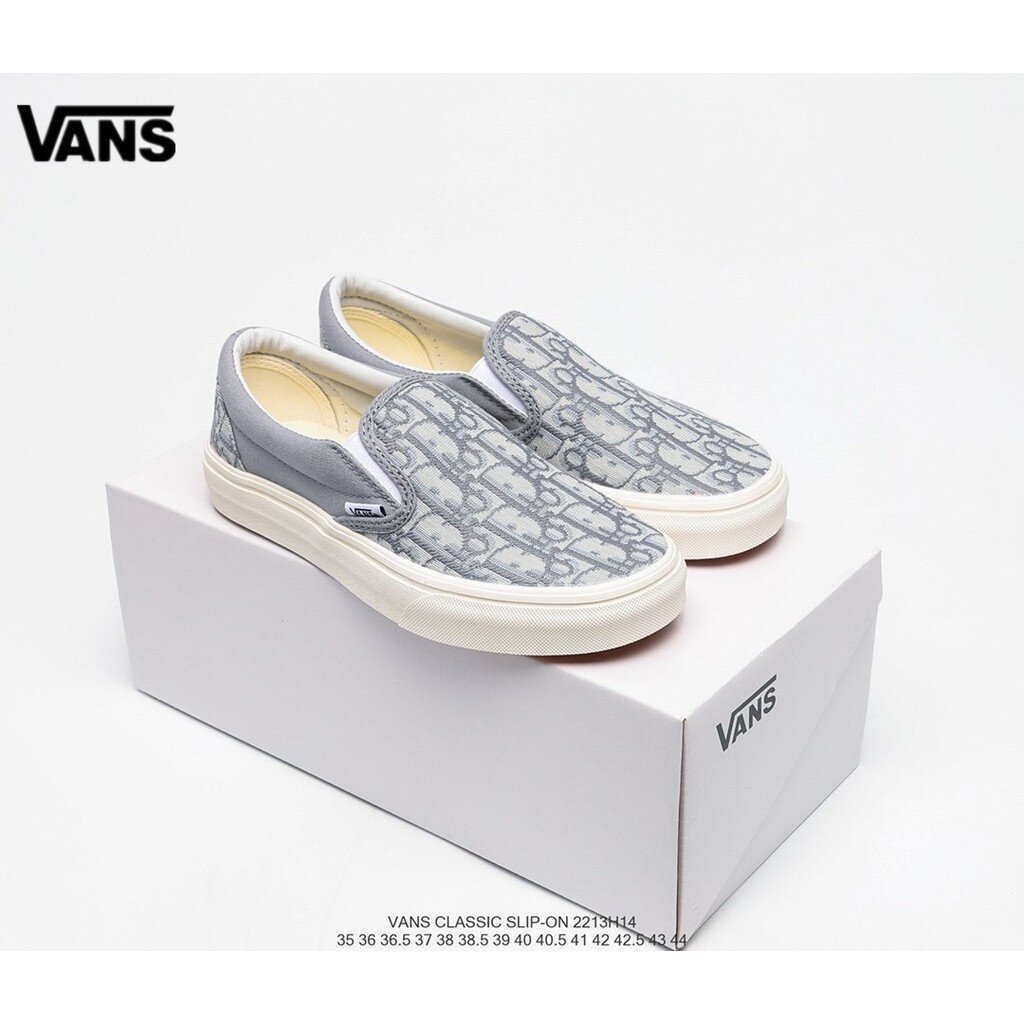 2022 Ready Stock Vans X Dior slip on lazy man and woman sneakers ...