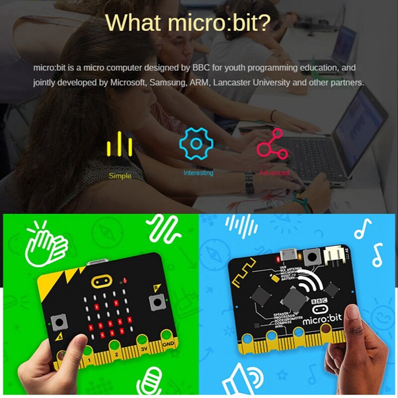 1 PCS Bbc Microbit V2.0 Motherboard an Introduction to Graphical Programming in Python PCB V2.0 ...