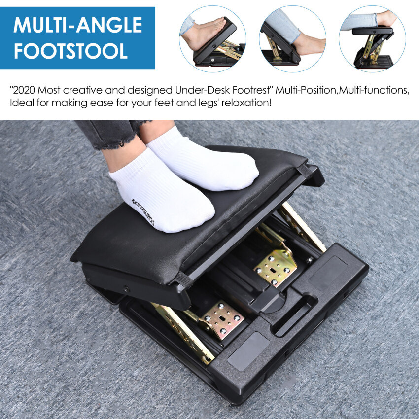 Adjustable Footrest with Removable Soft Foot Rest Pad Max-Load 120Lbs ...