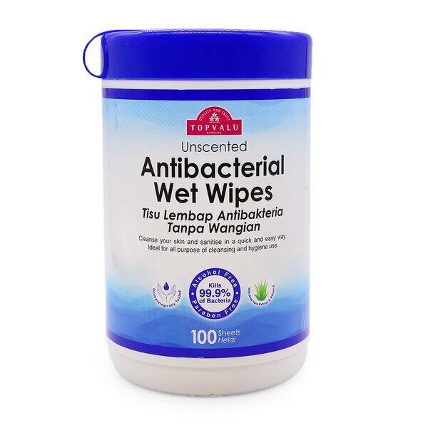 TOPVALU Unscented Antibacterial Wet Wipes Canister/Refill 100pcs | Lazada