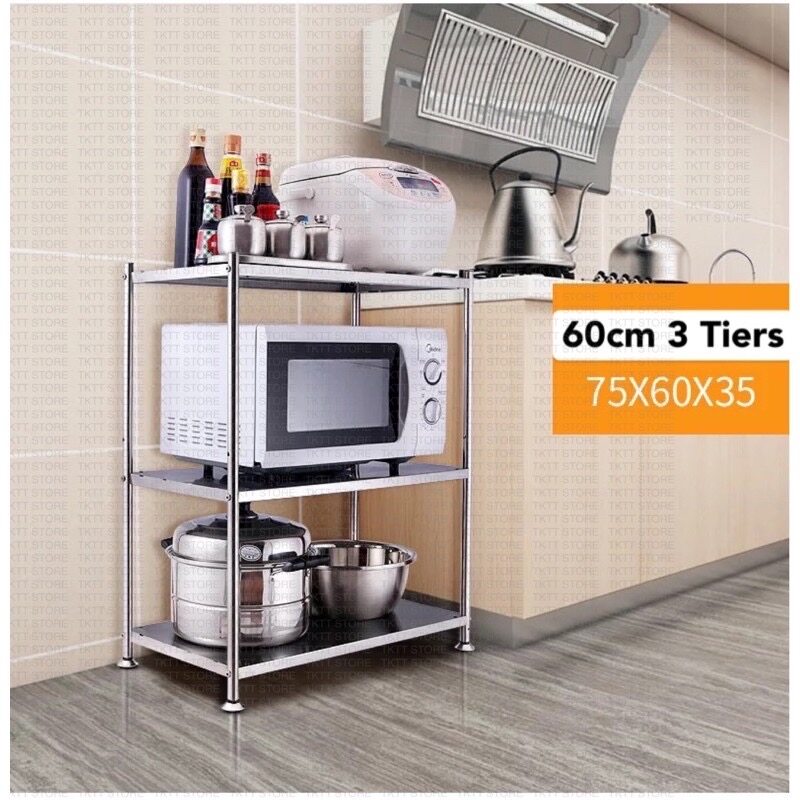 TKTT Stainless Steel Multipurpose Kitchen Rack Multifunctional Storage ...