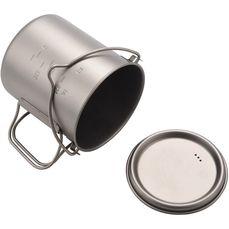 Outdoor Titanium Pot Cup Mug Pots Tableware Camping Cup Picnic Water ...