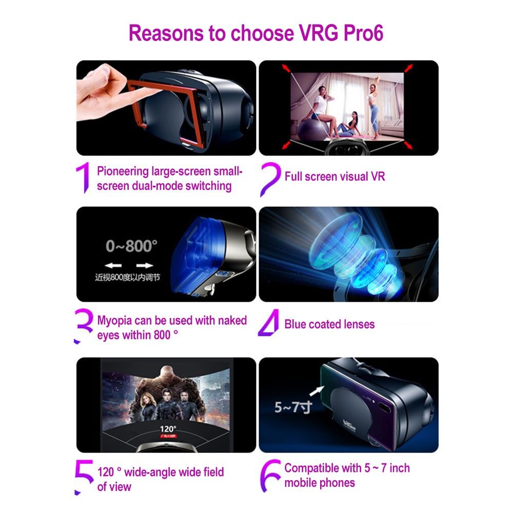 BOX VR Virtual Reality Glasses w/ Bluetooth Mouse - Black - THERE MANK ...