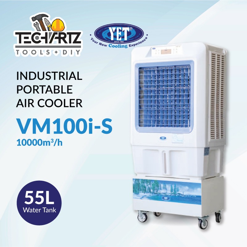 YET 55L Industrial Heavy-duty Air Cooler With Solid-steel Stand 10000m3 ...