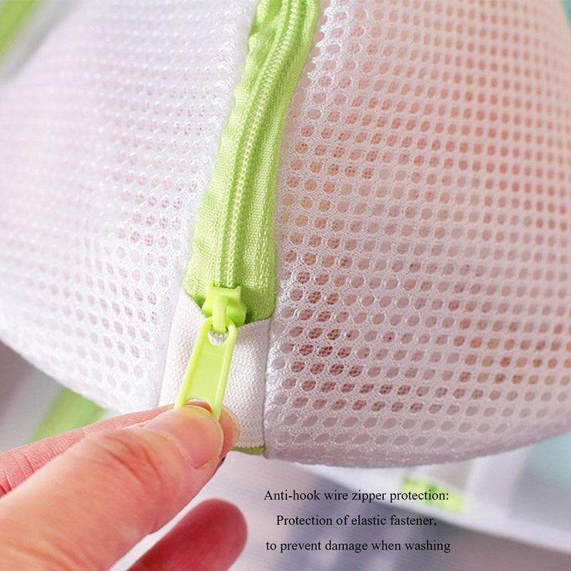 ถุงซักผ้า6Pcs/sets Zippered Mesh Laundry Wash Bags Foldable Delicates ...