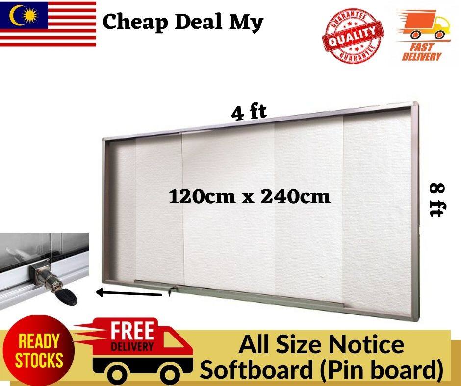 Notice board All Sizes Notice Softboard Sliding Glass Cabinet Pin board ...