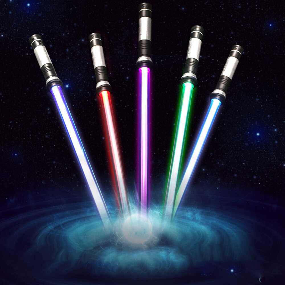 2 In 1 Star War Luminous Light Sword 7สีเปลี่ยนแบบพกพาน้ำหนักเบา ...