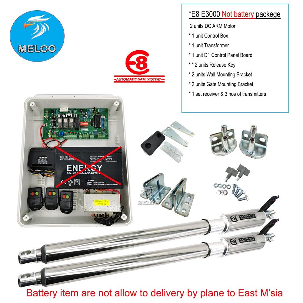 AutoGate E8 E3000 Stainless Steel Swing Folding Arm Gate motor Super ...