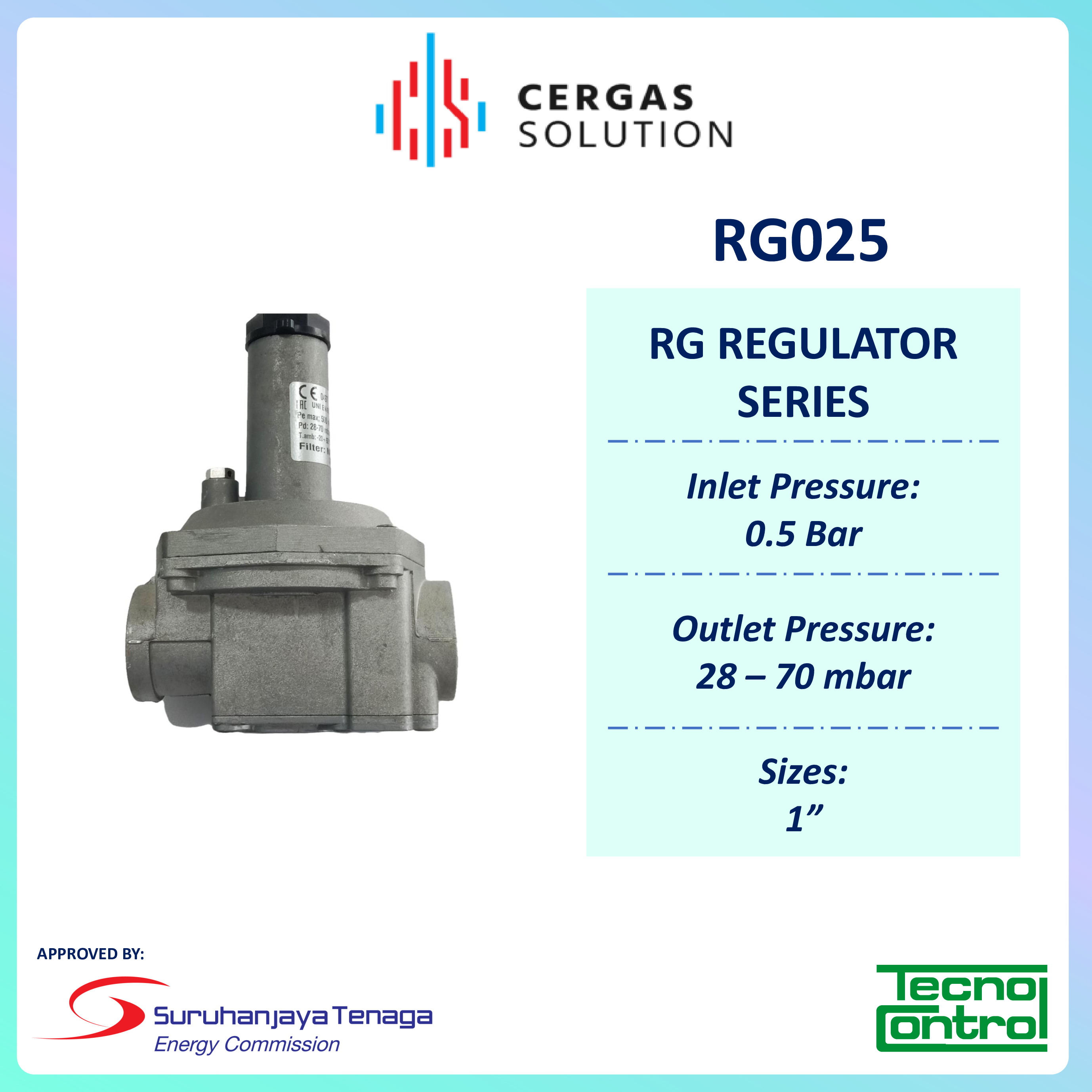 TECNOCONTROL RG025 Regulator 1" | Lazada