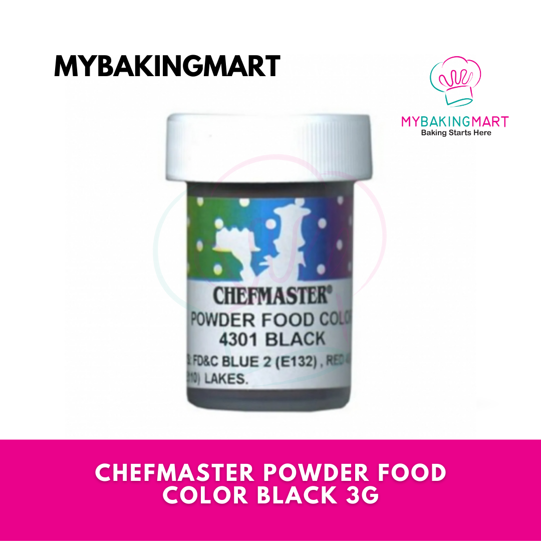 Mybakingmart | Chefmaster Powder Food Color Black 3g | Lazada