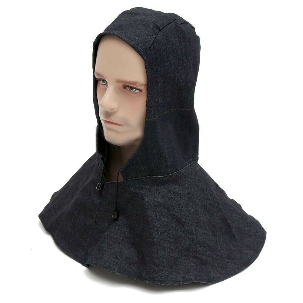 NHG Blue Welder Hat Flame-Retardant Neck Protective Welder Head Cap ...