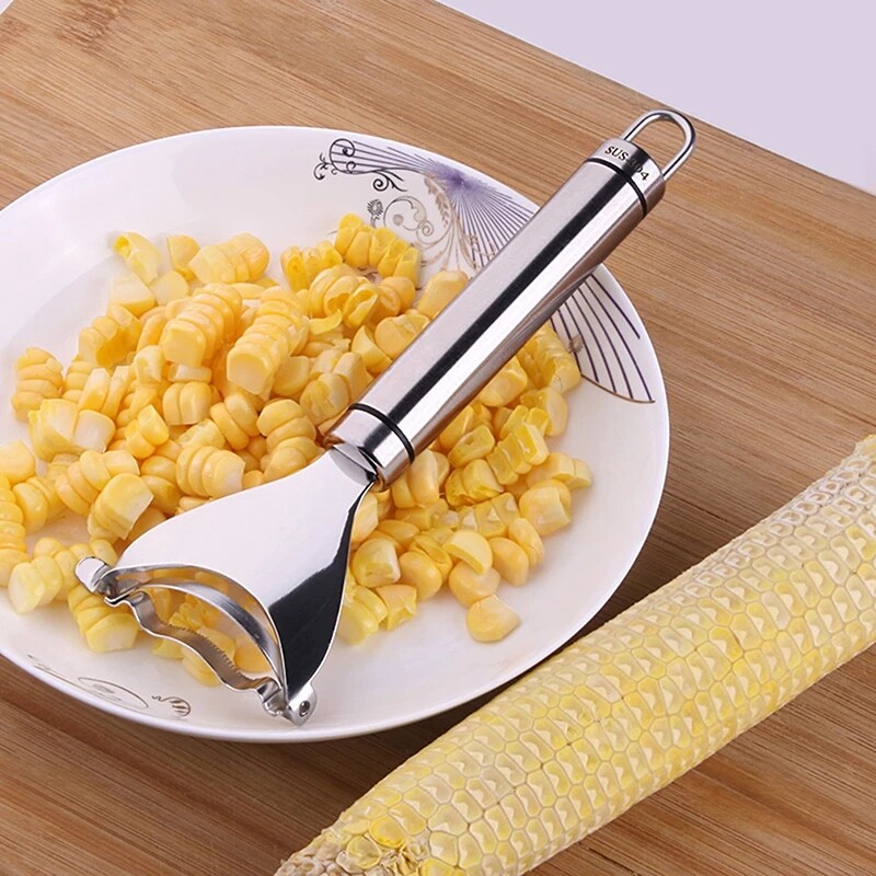 【LovingLife Store】1 PCS Stainless Steel Corn Planer Corns Threshing Device Easy Peeling Corn ...