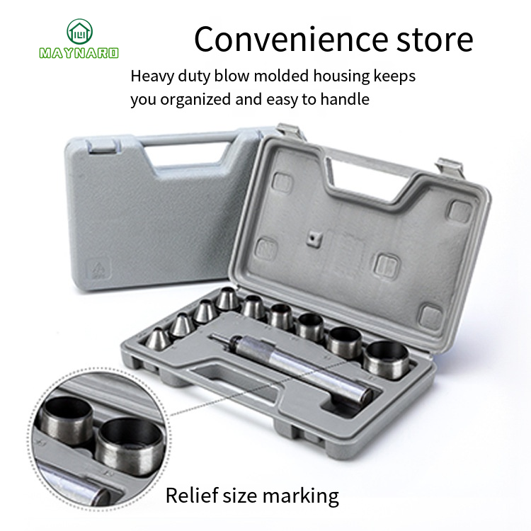 Hollow Hole Punch Set, 3/16 to 1-1/4" Hole Punch Set with Pin Point ...