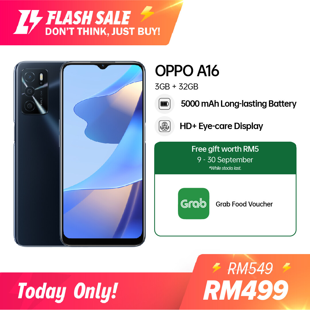 Spesifikasi dan harga Oppo A16 di Malaysia - TechNave BM