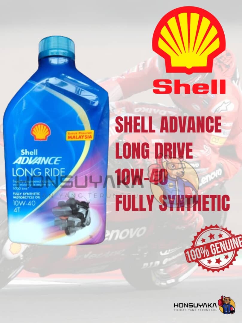 SHELL ADVANCE LONG DRIVE 4T 10W40 FULLY SYNTHETIC 1 LITER | Lazada