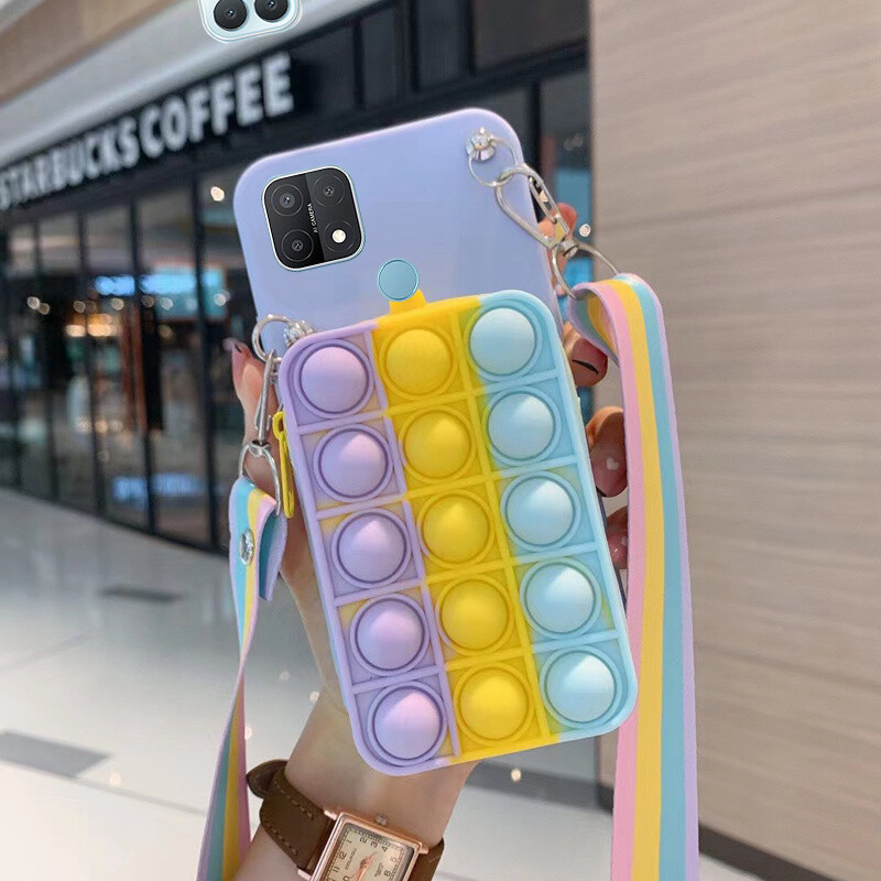 Bubble Reliver ความเครียดกระเป๋าใส่เหรียญเคสโทรศัพท์สำหรับ OPPO A15 ...