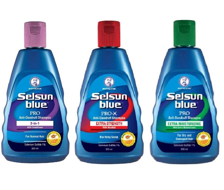 Selsun Blue Shampoo 120ml/200ml (Extra Moisturizing / 2in1 / Extra ...