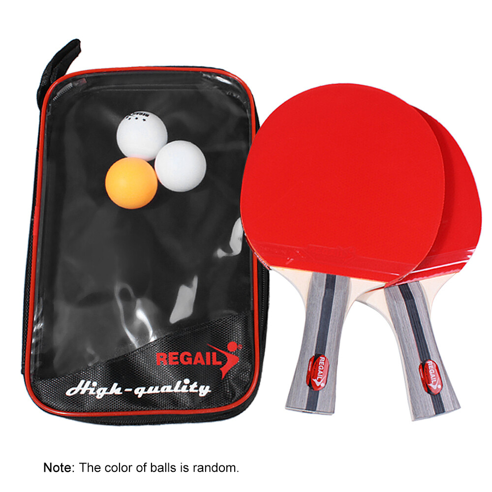 Quality Ping Pong Paddles Table Tennis Rackets 2 Ping Pong Bats Long Short Handle Ping Pong ...