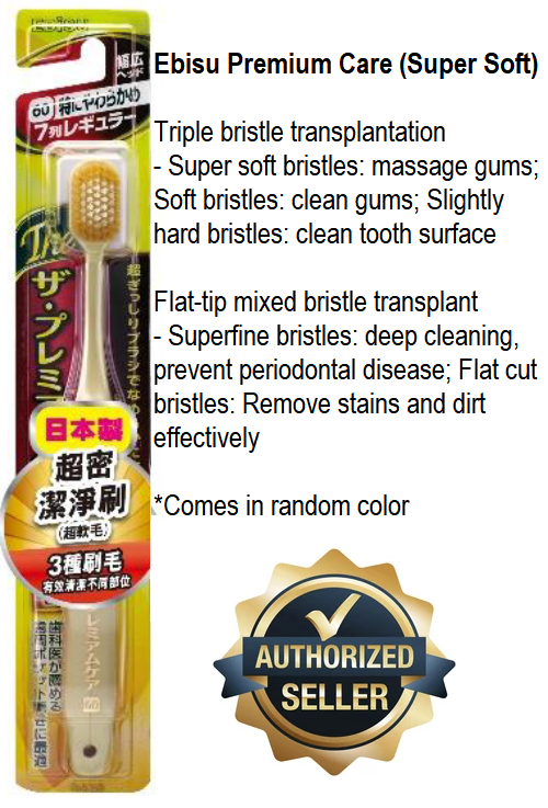 Authentic Japan Ebisu Bristle Toothbrush Premium Care Super Soft Care ...