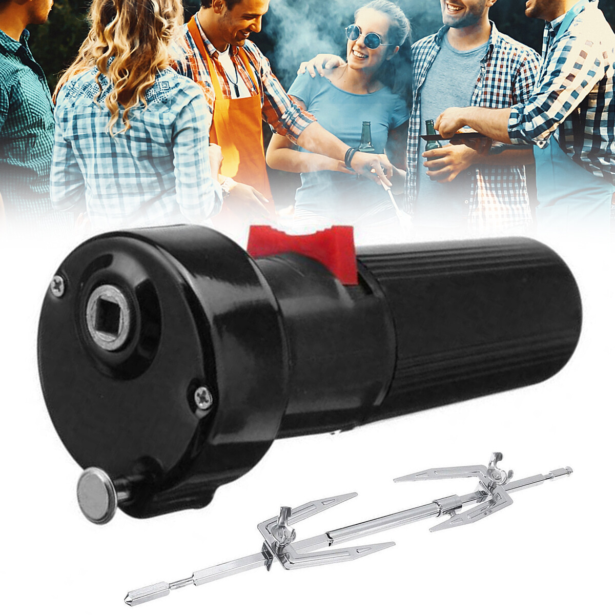 BBQ Rotator Motor Or Rotary Fork Set Electric Rotisserie Grill Rod 1.5v ...