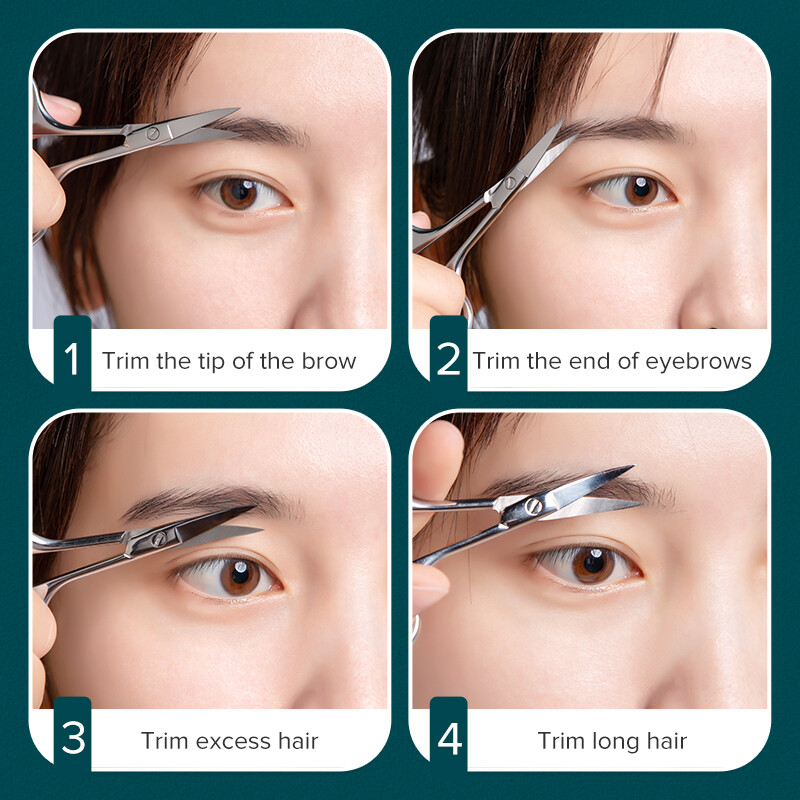 LLANO Eyebrow cutter Professional Stainless Steel Manicure Precision ...