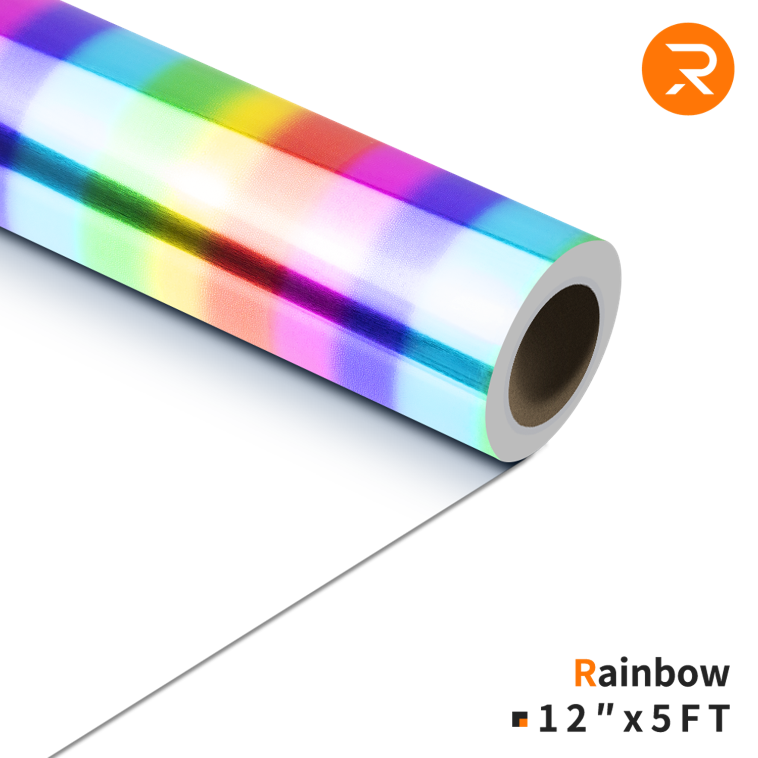 HTVRONT 30X150cm/12X5ft Laser Rainbow Color Metallic Heat Transfer ...