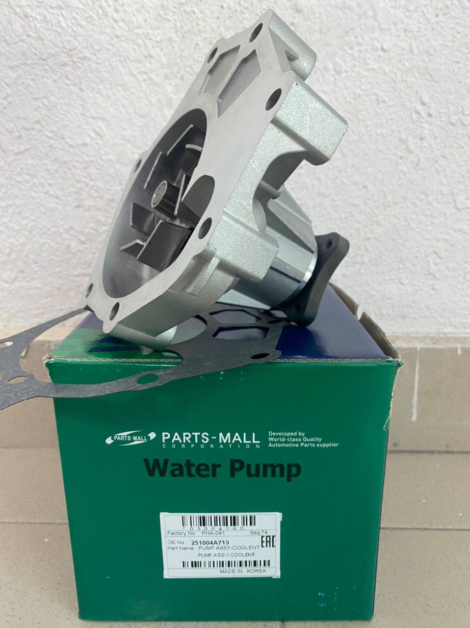WATER PUMP (with gasket) KOREA BRAND : PARTS MALL [25100-4A710] HYUNDAI ...