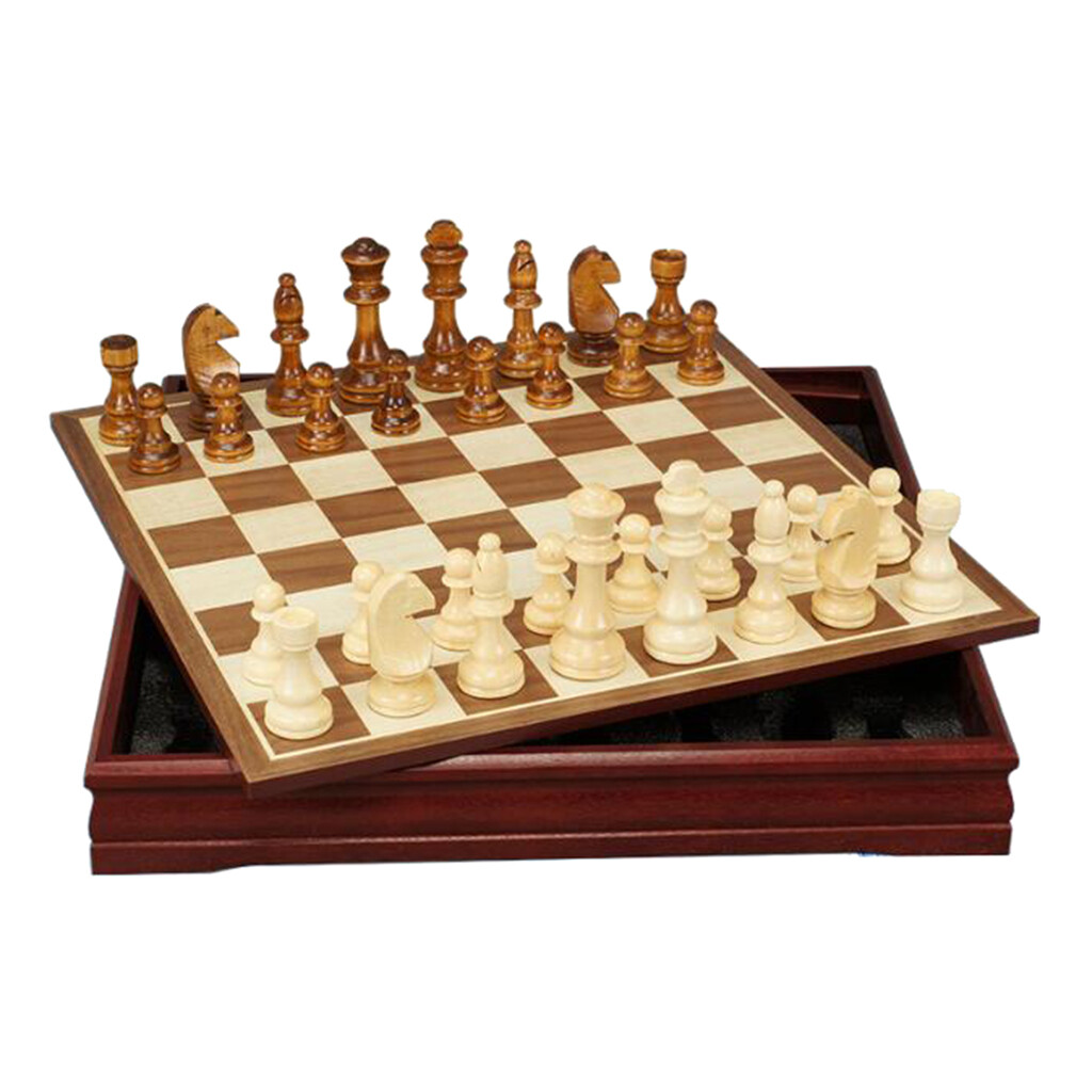 CCAngel Handmade Wood International Travel Chess Set Board Game Toy ...