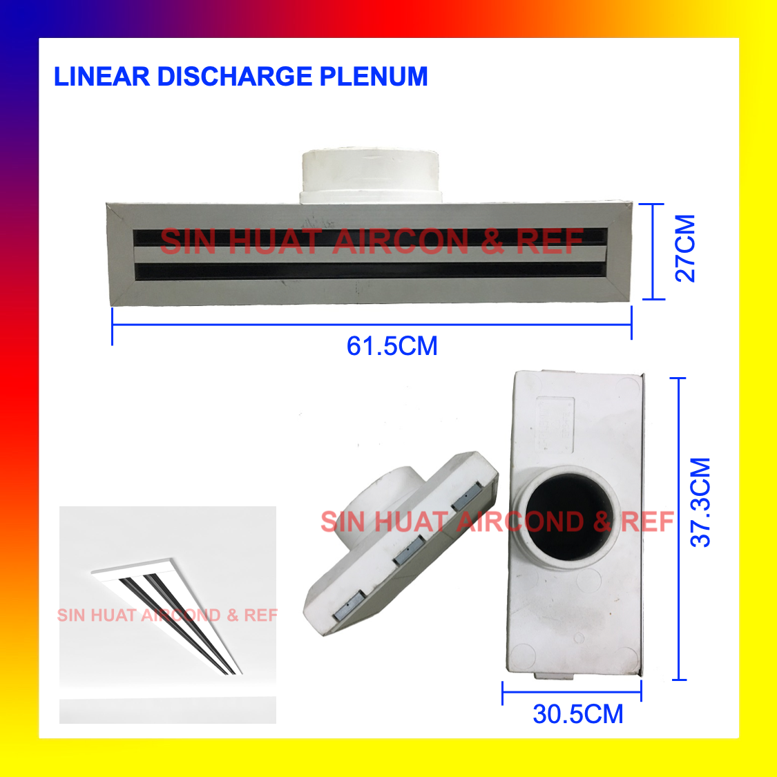 ALUMINIUM LINEAR DISCHARGE DIFFUSER WITH PLENUM BOX FOR DUTING AIRCOND ...