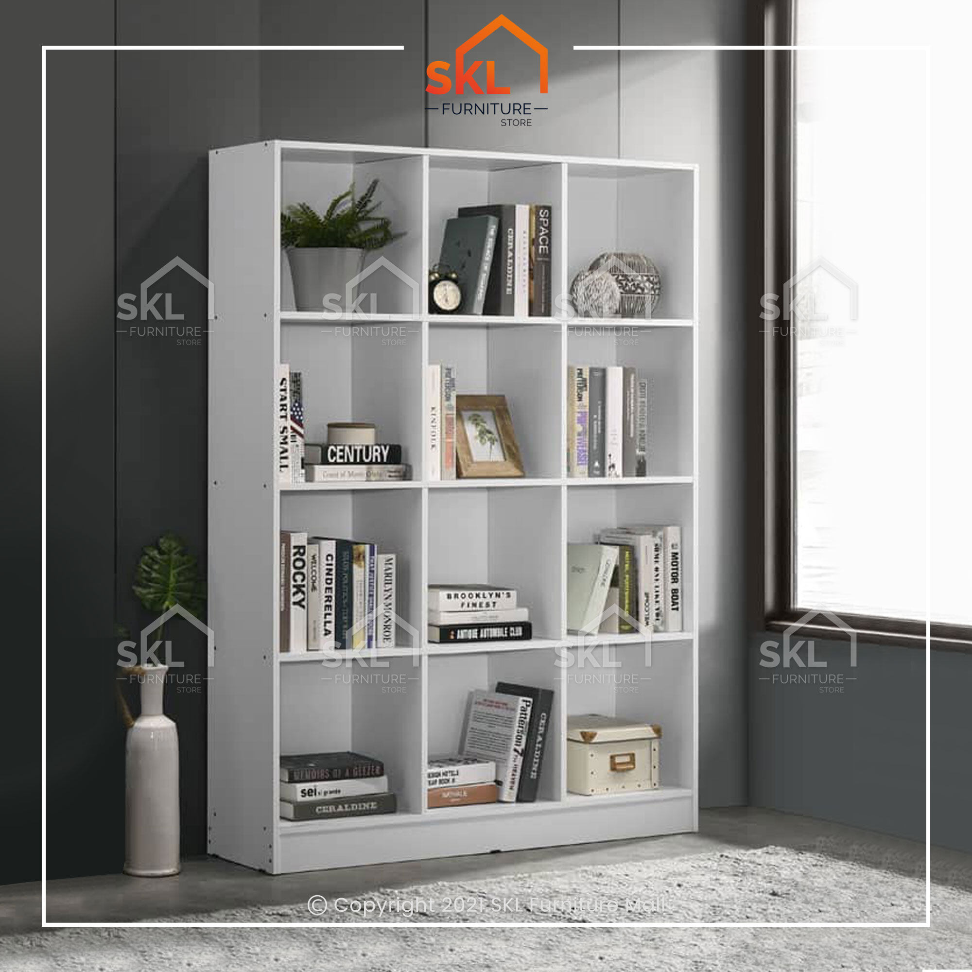 SKL Furniture 4 / 8 / 12 Cubes White Filing Cabinet / Bookshelf ...